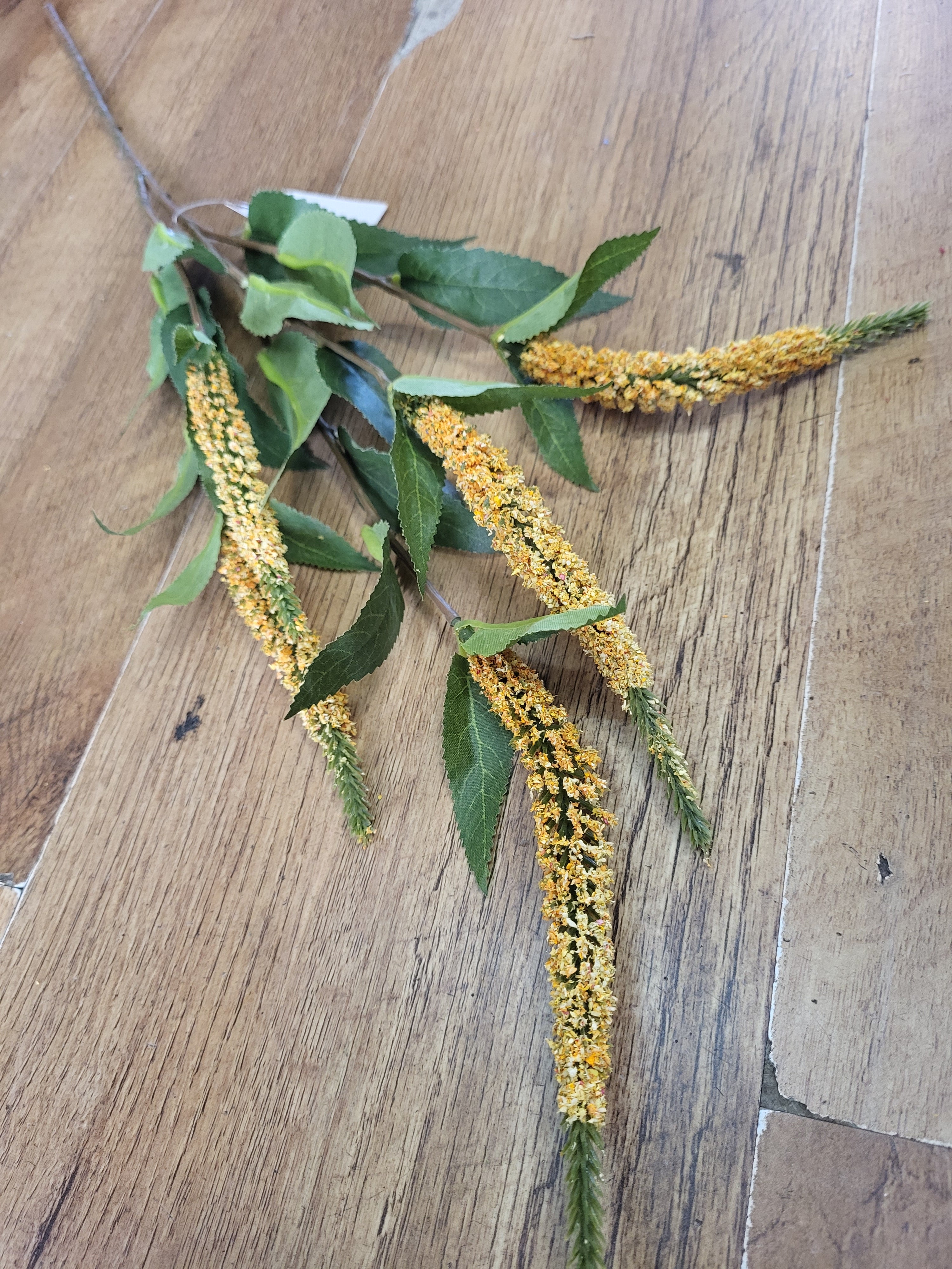 Long stem yellow Veronica spray – The Artificial Flower Shop